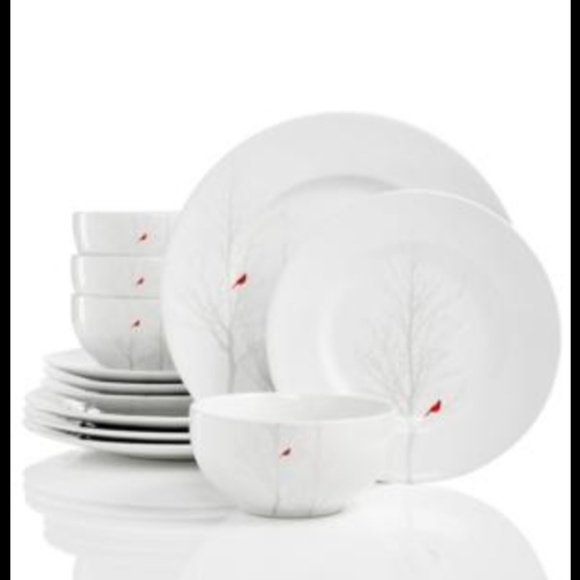222 Fifth | Dining | 222 Fifth Winter Cardinal 9pc Dinnerware Set ...